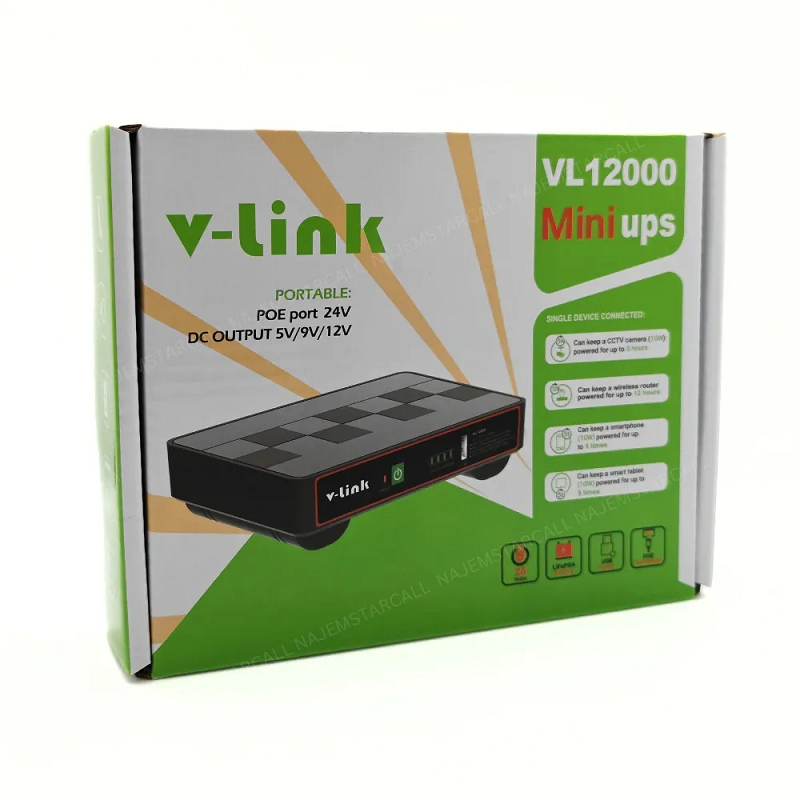 V-Link mini UPS VL12000 For Router – الأفندي وصباهي