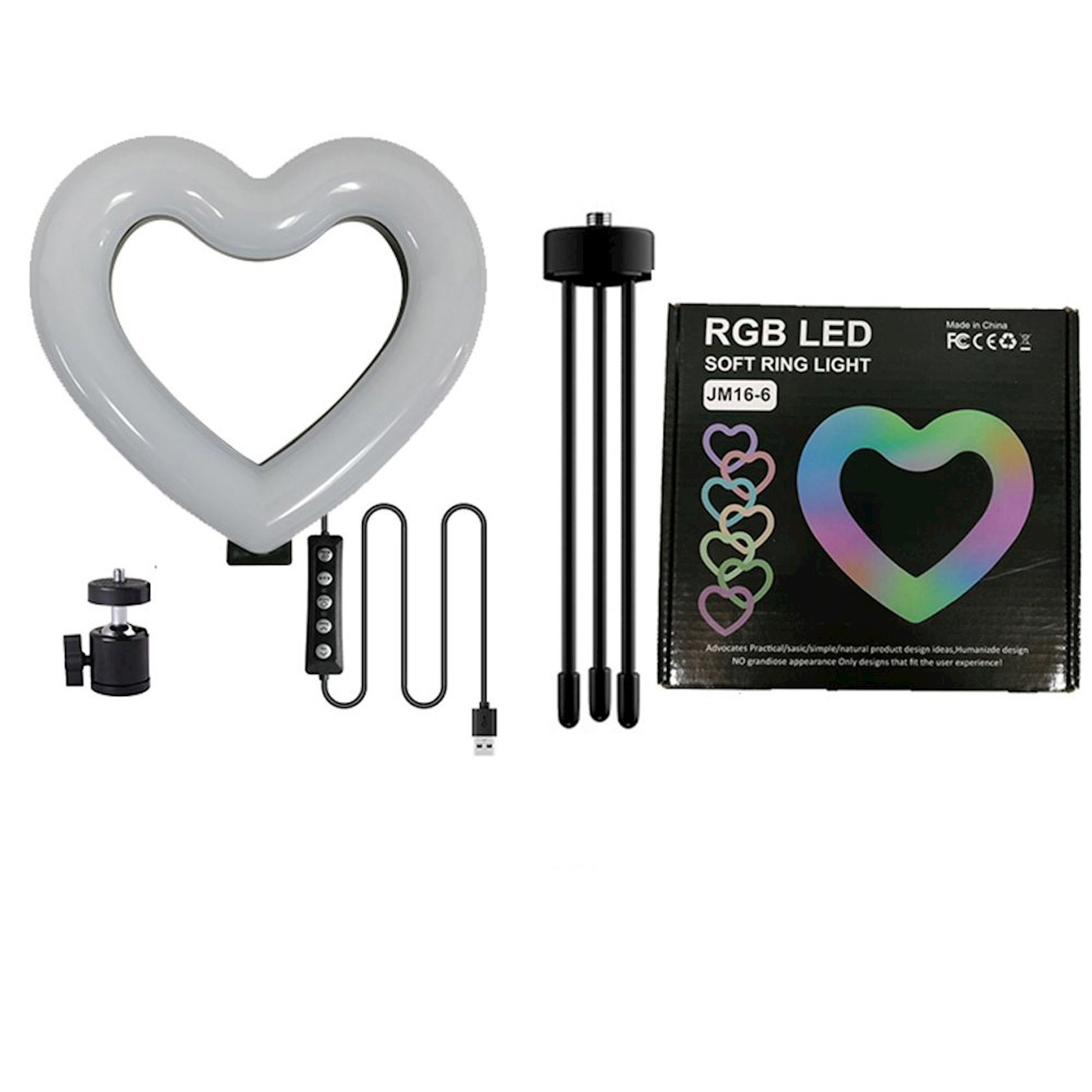 JM16 RGB Ring Light with Tripod – الأفندي وصباهي