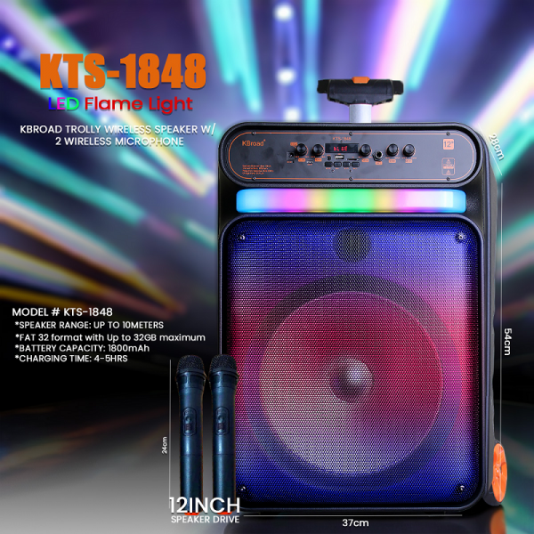 Brodu BTS-1848 12″inch Wireless Speaker – الأفندي وصباهي